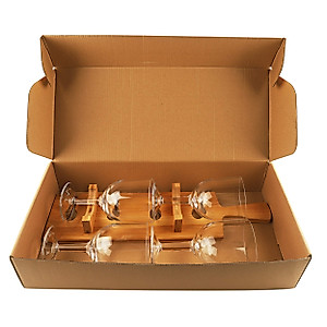 Steven Patrick Wine Tasting Kit – 4 Acrylic Wine Glasses and Wooden Serving Paddle – this Wine Flight Tasting Set is ideal for a Wine Party or Paddle Board Wine Tasting