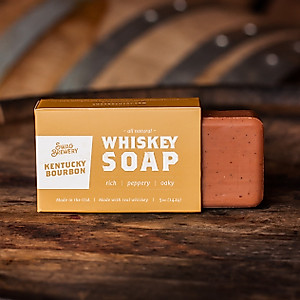 Kentucky Bourbon WHISKEY SOAP | Great Mens Gift for Whiskey, Bourbon, and Scotch Lovers | All Natural + Made in USA | Cool Birthday Gift for men | Made with Real Alcohol | Good for Hand + Face + Body