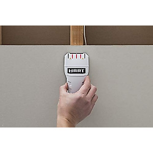 HART ADVANCED STUD FINDER 5-SENSORS • 1.5" DETECTION DEPTH Finds Wood & Metal Studs | Live Electrical Warning | CENTER & EDGE FINDER