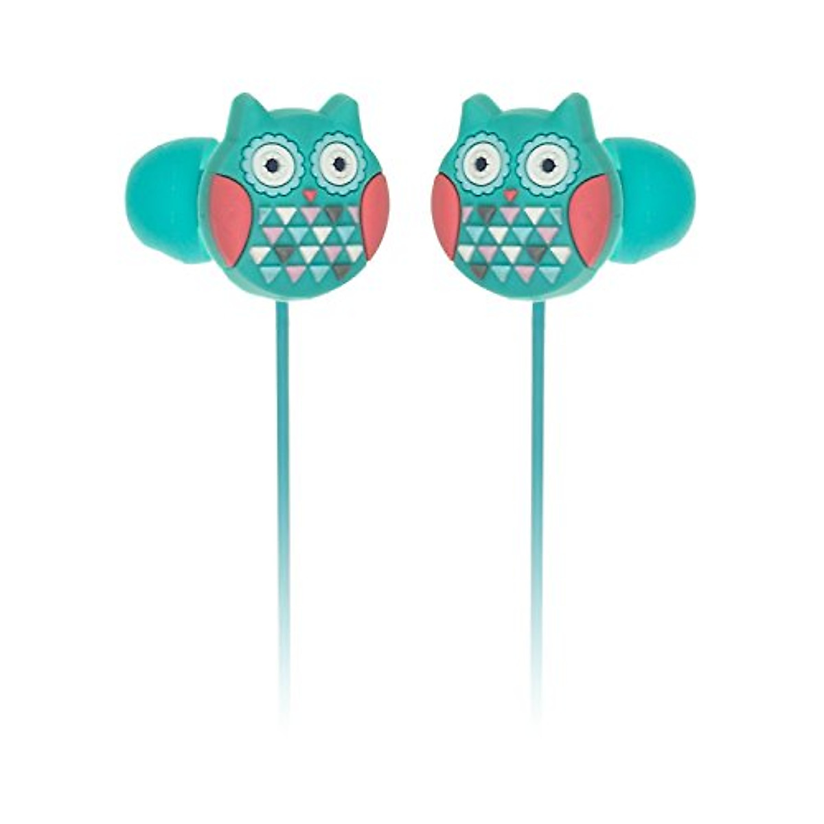 Gifting GIBUDGOWLBUN Silicone Earbuds in-Ear Headphone Compatible with iPod, iPhone, iPad, Tablets and Smartphone Devices - Green Owl
