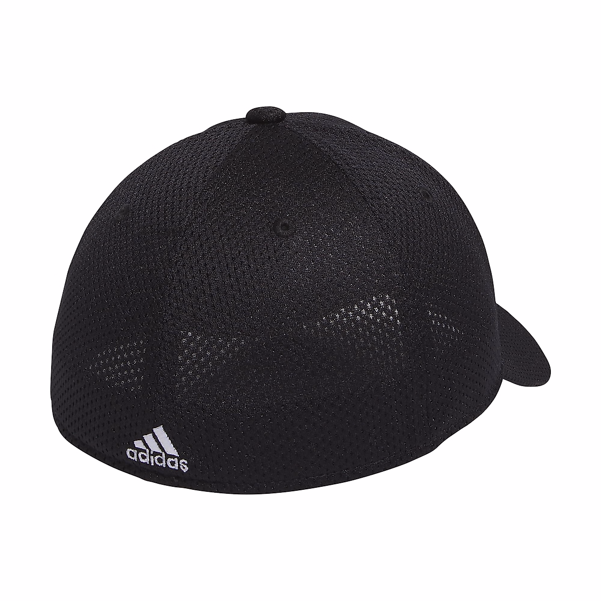 adidas Men's Zags 2.0 Structured Mid Crown A-Flex Stretch Fit Hat, Black/White, Small-Medium