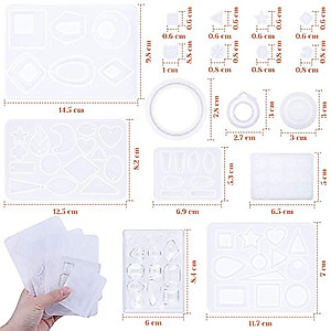 Resin Molds for Jewelry, Paxcoo 678pcs Earring Making Kit with 28pcs Earring Epoxy Molds and 650pcs Earring Hooks, Jump Rings for Resin Jewelry, Pendants, Resin Crafts, DIY Earring