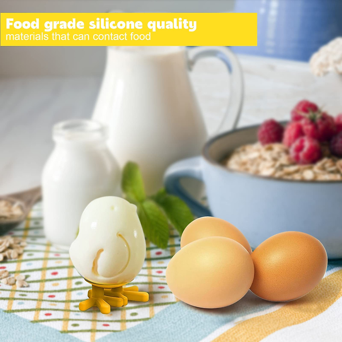 Cute Chicken Egg Mold Boiled Egg Shaper Boiled Egg Mold, Kawaii Egg Tool Chicken Shape, Cute Cartoon Chick Shape Egg Moldfor Children