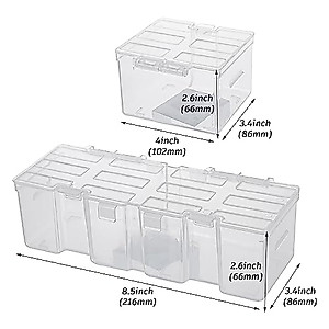 Joelver Maker Sewing Storage Oraganizer with 16 Detachable boxes, Double side Organizer case for LOL suprise dolls,Wheels Car, for Matchbox Cars, for Mini Toys，thread organizer，screw,notion storage