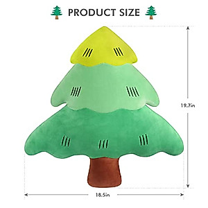 OtGalk Christmas Tree Throw Pillow - 3D Plant Shaped Cushion, Green Pine Tree Design for Festive Home Decor, Plant Shaped Pillow Plush Stuffed Pillow for Bedroom or Living Room - 17.7 Inches / 45cm