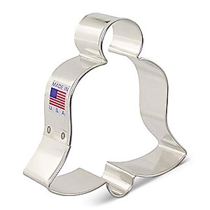 Christmas Church Bell Cookie Cutter, 3.5" Made in USA by Ann Clark