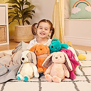 B. toys- B. softies- 12" Plush Bunny- Super Soft Stuffed Animal- Washable Rabbit Toy- for Babies, Toddlers, Kids-Happy Hues- Plumberry Bunny- 0 Months +