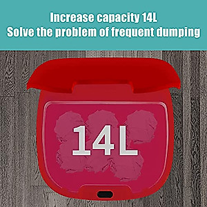 Smaani Automatic Intelligent Induction Trash Can, Trash Can Automatic Waste Bin, Garbage Can 14L for Kitchen | Office | Bedroom | Bathroom | Living Room (Red Model :No Pattern)