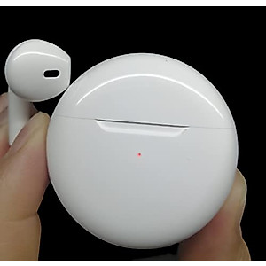 Earbuds, Bluetooth in-Ear Headphones, Immersive Bass Sound, Earphones with Mini Charging Case, Mic, Waterproof for Sport, Work, Travel. Compatible with iPhone/Android/Samsung/PC (White)