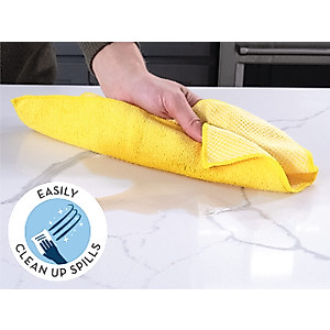 S&T INC. Dish Cleaning Cloths with Poly Scour Side, Microfiber Cleaning Cloths, Assorted, 12 In. x 12 In., 10 Pack