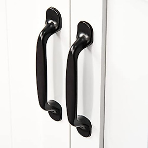 HOMCOM Accent Kitchen Buffet and Hutch Wooden Storage Cabinet with Glass Framed Door, and Microwave Space, White