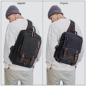 mygreen Sling Bags Chest Shoulder Backpacks, Sling Backpack Crossbody Messenger Bag Travel Outdoor Men Women Gray, XL