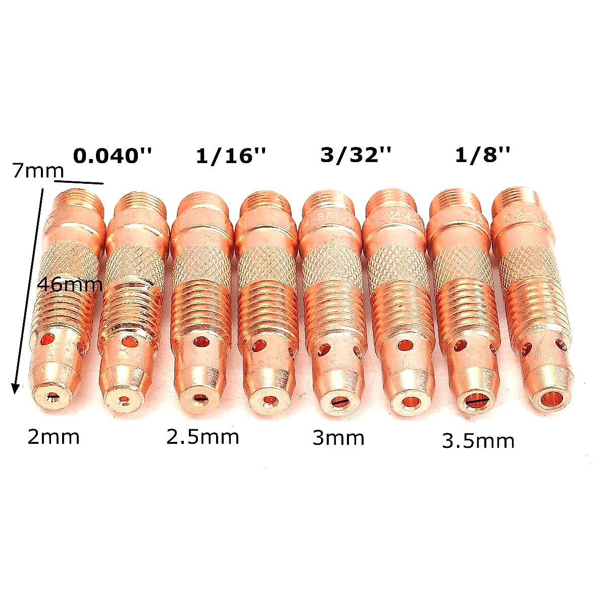 Alffun 58pcs TIG Welding Torches Gas Lens Kit Collet Body Alumina Nozzle Consumables Kit Fit WP-17/18/26 Series TIG Welding Torch Accessories