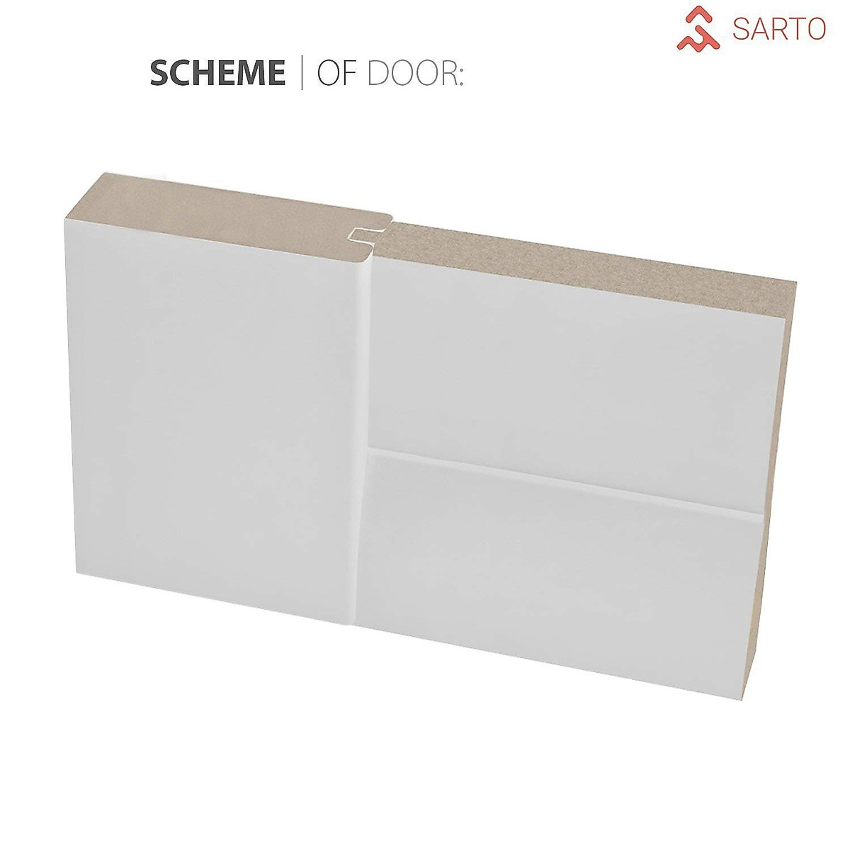 SARTODOORS Sliding Closet Bypass Doors 56 x 80 with Hardware | Quadro 4115 White Silk | Sturdy Top Mount Rails Moldings Trims Set | Kitchen Wooden Solid Bedroom Wardrobe Doors