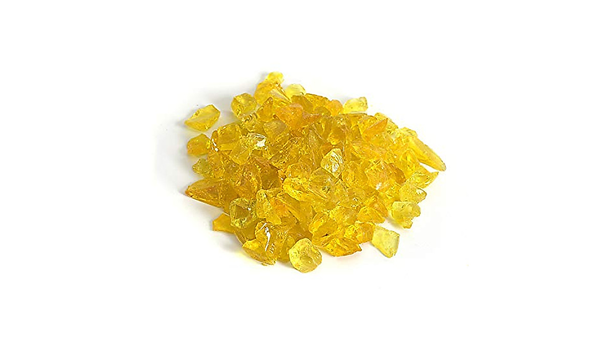 High Luster Yellow Fire Glass for Decoration & Gardens