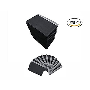 HuoHuo 125PCS Disposable Dentistry Bibs Sheets Cloths,Size 13 X 18 inches Table Covers Clean Pad,Personal Supplies for Underpad Hygiene (Black)