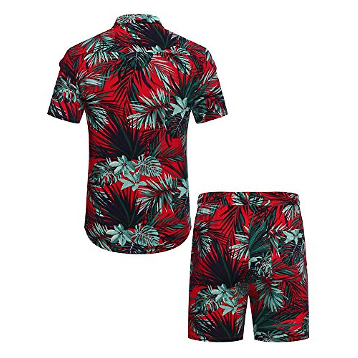 COOFANDY Men's Hawaiian Short Sleeve Shirt Aloha Print Casual Beach Shirts