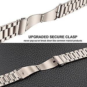 TRUMiRR Band Sets for Apple Watch Series 8 7 41mm Starlight Women, 2 Pack Solid Stainless Steel Watchband + Mesh Strap for iWatch SE Series 8 7 6 5 4 3 2 1 41mm 40mm 38mm