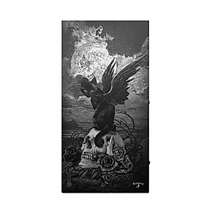 Head Case Designs Officially Licensed Alchemy Gothic Nine Lives of Poe Skull Cat Gothic Vinyl Sticker Gaming Skin Decal Cover Compatible with Xbox Series X Console and Controller Bundle