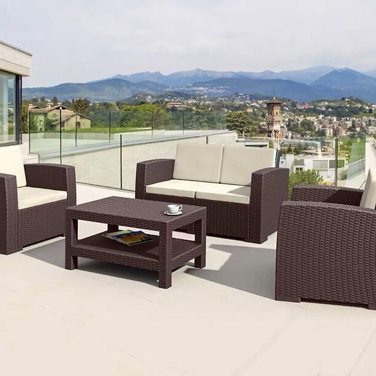 CTK Brown Flat Synthetic Rattan Repair Materials, Plastic Rattan Wicker Repair Tools, Wicker Garden Furniture Repair, Used for Weaving and Repairing Chairs, Tables, Storage Baskets (Coffee Purple)