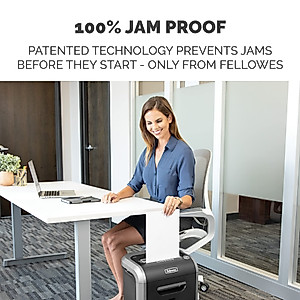 Fellowes ‎Powershred 79Ci 16-Sheet 100% Jam-Proof Heavy Duty Crosscut Paper Shredder Machine for Office and Home, Black/Dark Silver 3227919