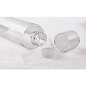 5 oz Clear Plastic Empty Bottles Travel Bottle Container with Flip Cap BPA -free Sample Tube Jars for Cosmetic Bath Shower Gel Lotion Liquid Shampoo - Set of 4
