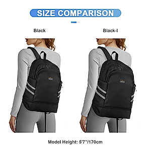 coofay Gym Backpack For Women Waterproof Backpack With Shoe Compartment Lightweight Travel Backpack Black Sports Backpack Large Gym Bag