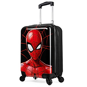 Marvel Carry On Suitcase for Kids Spiderman Cabin Bag with Wheels Luggage Bag for Boys Carry On Travel Bag with Wheels and Handle Small Suitcase with Wheels