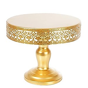 Cake Stand 10 Inches Round Cupcake Stands Gold Pedestal Holder Party Dessert Display Stand for Wedding Brithday Celebration Baby Shower Gold