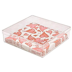 Pioneer Plastics 062C Clear Square Plastic Container, 5.25" W x 5" D x 1.375" H, Pack of 12