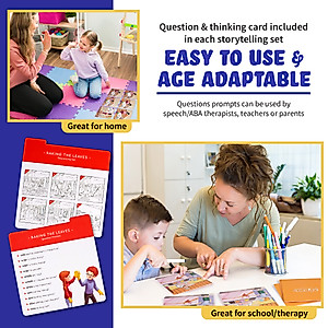 Sequence for Kids Cards, Speech Therapy Materials, Homeschool SEL, Autism, Tell A Story Picture Cards, Social Skills, Picture Cards, ESL, ELL