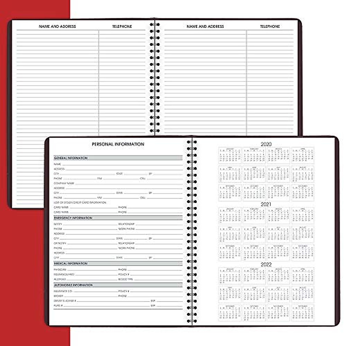 2021 Weekly Appointment Book & Planner by AT-A-GLANCE, 8-1/4" x 11", Large, Winestone (709505021)