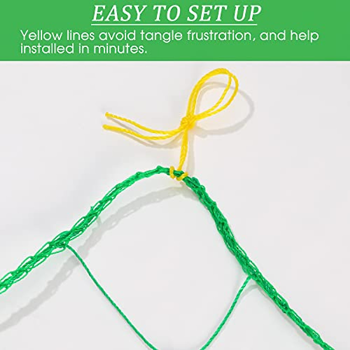 Trellis Netting for Climbing Plants, 6.6 x 16 Ft Cucumber Trellis Heavy Duty Garden Vegetables Grow Net for Fruits, Bean, Tomato, Garden Plants