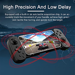 YUANHOT Gaming Controller for iPhone/Android,Mobile Bluetooth Phone Controller,Wireless Gamepad Console,Play PlayStation Xbox Cloud Steam Link Switch Luna Call of Duty Fortnite Controller Accessories
