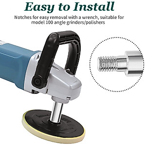 Rierdge Angle Grinder Extension Connecting Rod, 3/8" M10 Thread Hole 80mm Extension Shaft Stainless Steel Rotary Extension Shaft for 100 Type Angle Grinder, 3 Pcs