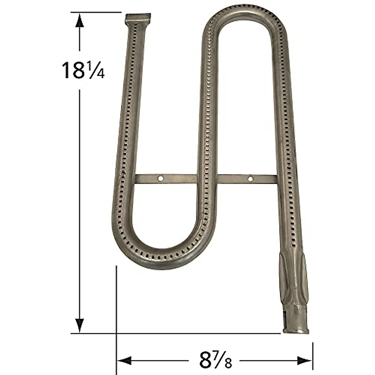 Curved Stainless Steel Burner (Left) for Ducane Grills