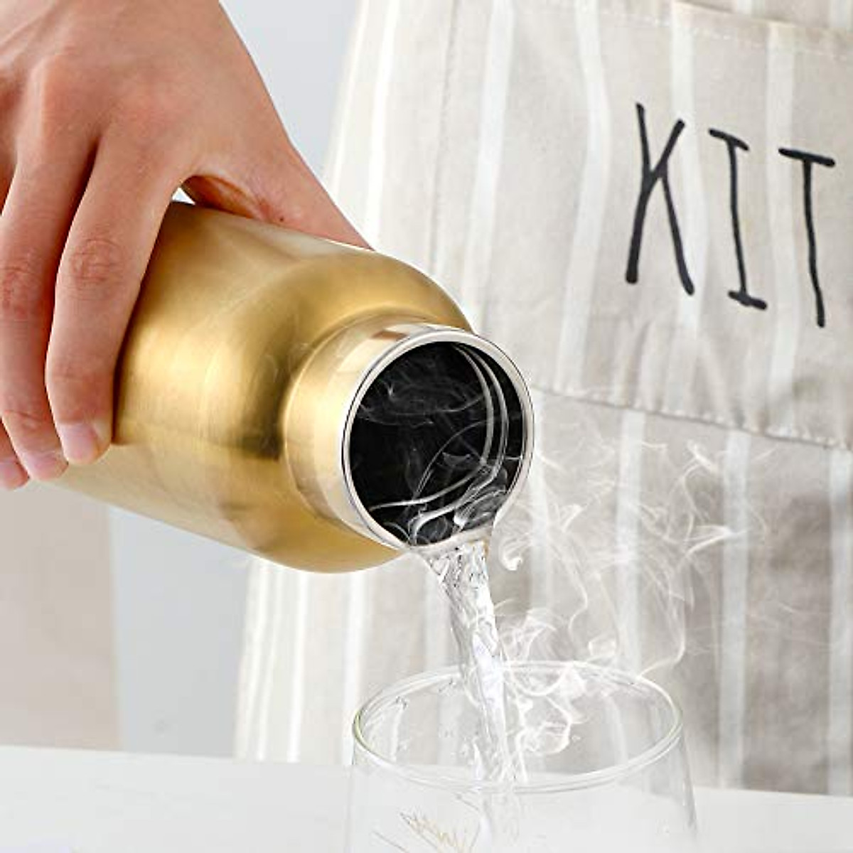 17 Oz 304 Stainless Steel Water Bottles Color Me Double Wall Vacuum Insulated Metal Water Bottle Eco Friendly Shatterproof Leak Proof Sport Water Bottles for Outdoor, Gold, Set of 1