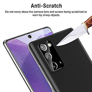 TOCOL 4 Pack fit for Samsung Galaxy Note 20 5G (Not for Ultra)- 2 Pack Tempered Glass Screen Protector and 2 Pack Tempered Glass Camera Lens Protector Bubble Free Case Friendly 9H Hardness