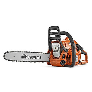 Husqvarna 120 Gas Powered Chainsaw, 38-cc 1.8-HP, 2-Cycle X-Torq Engine, 16 Inch Chainsaw with Automatic Oiler, For Wood Cutting, Light Felling and Limbing