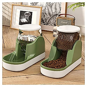 Self-Dispensing Pet Feeder and Water Dispenser - Premium Quality Durable Automatic Self-Dispensing Gravity 1 Gallon Pet Feeder and 3.8 Liters Pet Waterer ( Size : Water Feeder Gray )