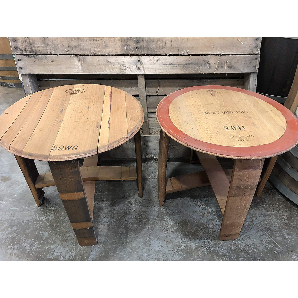 Wine Barrel Side Table