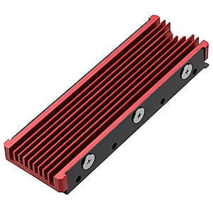 NVMe Heatsinks for M.2 2280mm SSD Double-Sided Cooling Design（red）