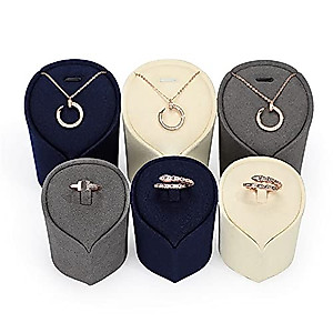 GRFIT Jewelry Rack Ring Display Stand Round Showcase Jewelry Organizer Holder for Rings Trade Show Countertop Ring Bearer for Women Jewelry Stand Holder (Color : Brass)