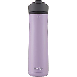 Contigo Cortland Chill 2.0 Stainless Steel Vacuum-Insulated Water Bottle with Spill-Proof Lid, Keeps Drinks Hot or Cold for Hours with Interchangeable Lid, 24oz, Lavender