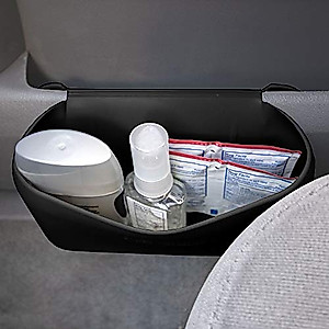 FH Group Silicone Waterproof Durable Portable Small Waste Trash Garbage Bin Can for Cars, SUVs, and Trucks Black