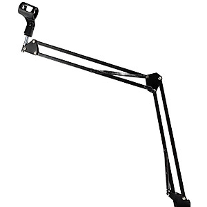 RockJam Heavy Duty, Desk Mounting Mic Scissor Arm Microphone Stand RJMS050