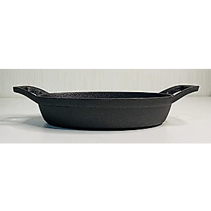 HAWOK Cast Iron Mini Oval Serving Dish 6.1 inchx 3.85 inch set of 4……