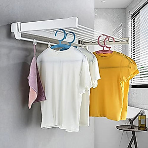 ADUUNKA Wall Mounted Laundry Drying Rack,Drying Rack Clothing Wall Mount,Foldable Clothing Rack,etractable Clothes Drying Rack