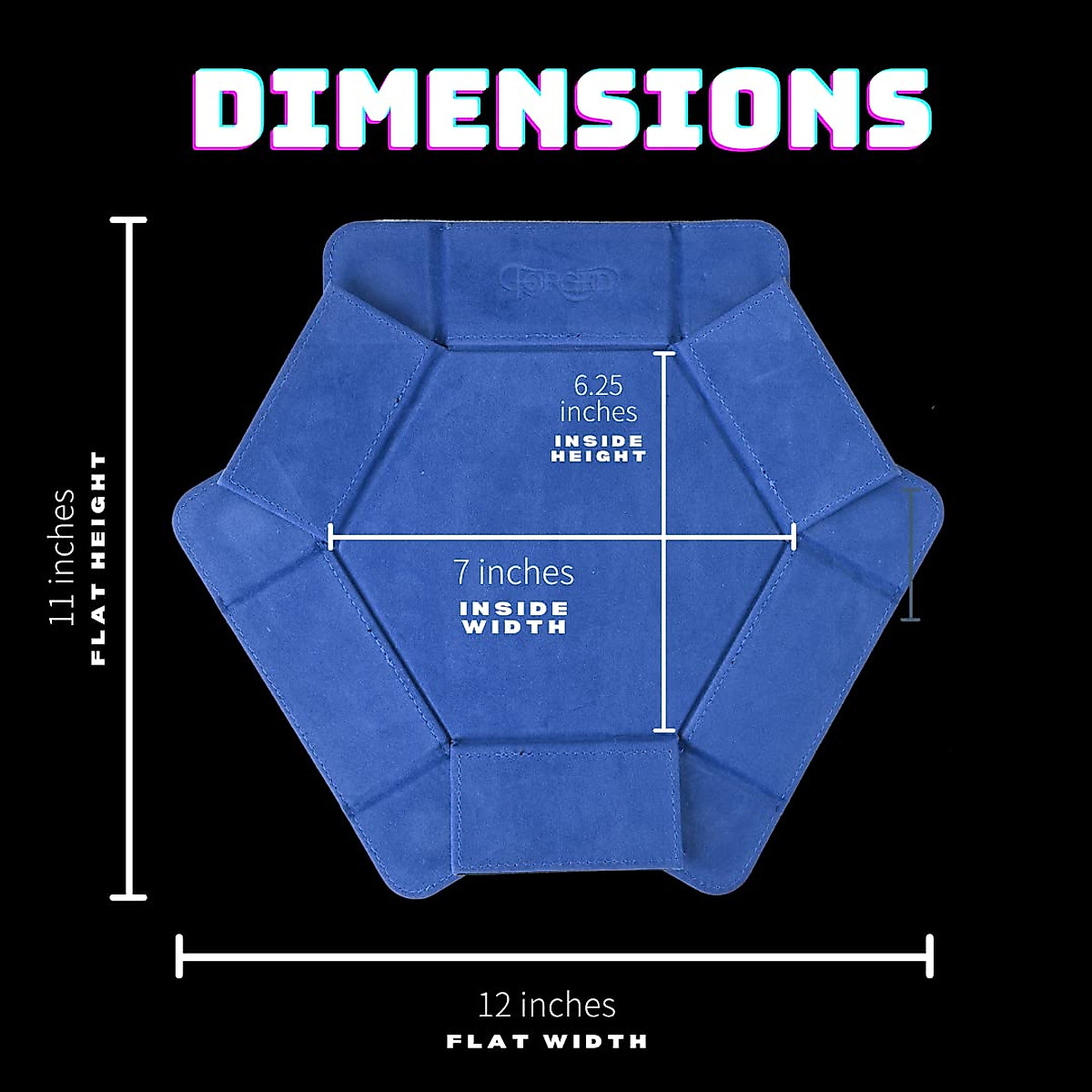 Forged Dice Co. 6.5 Inch Magnetic Folding Dice Tray - Portable Folding Dice Rolling Tray for use as DND Dice Tray D&D Dice Tray or Dice Game - Quiets Rolling Metal Dice and Folds Flat - Purple