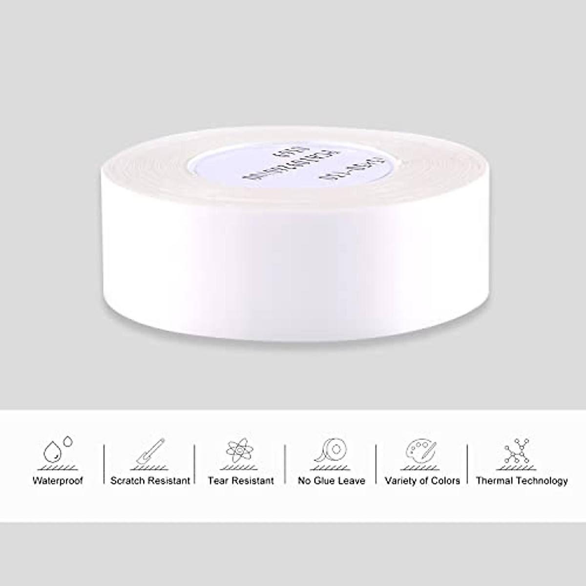 RUSUO Thermal Lable, Thermal Printing Label Paper Barcode Price Size Name Blank Labels Waterproof Tear Resistant 15 * 50mm 130pcs/roll for Home Organizer Supermarket Store Catering